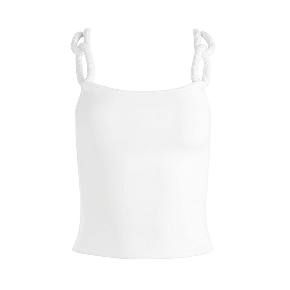 Alice & Olivia - Soft White Knit Chain Gretel Tank