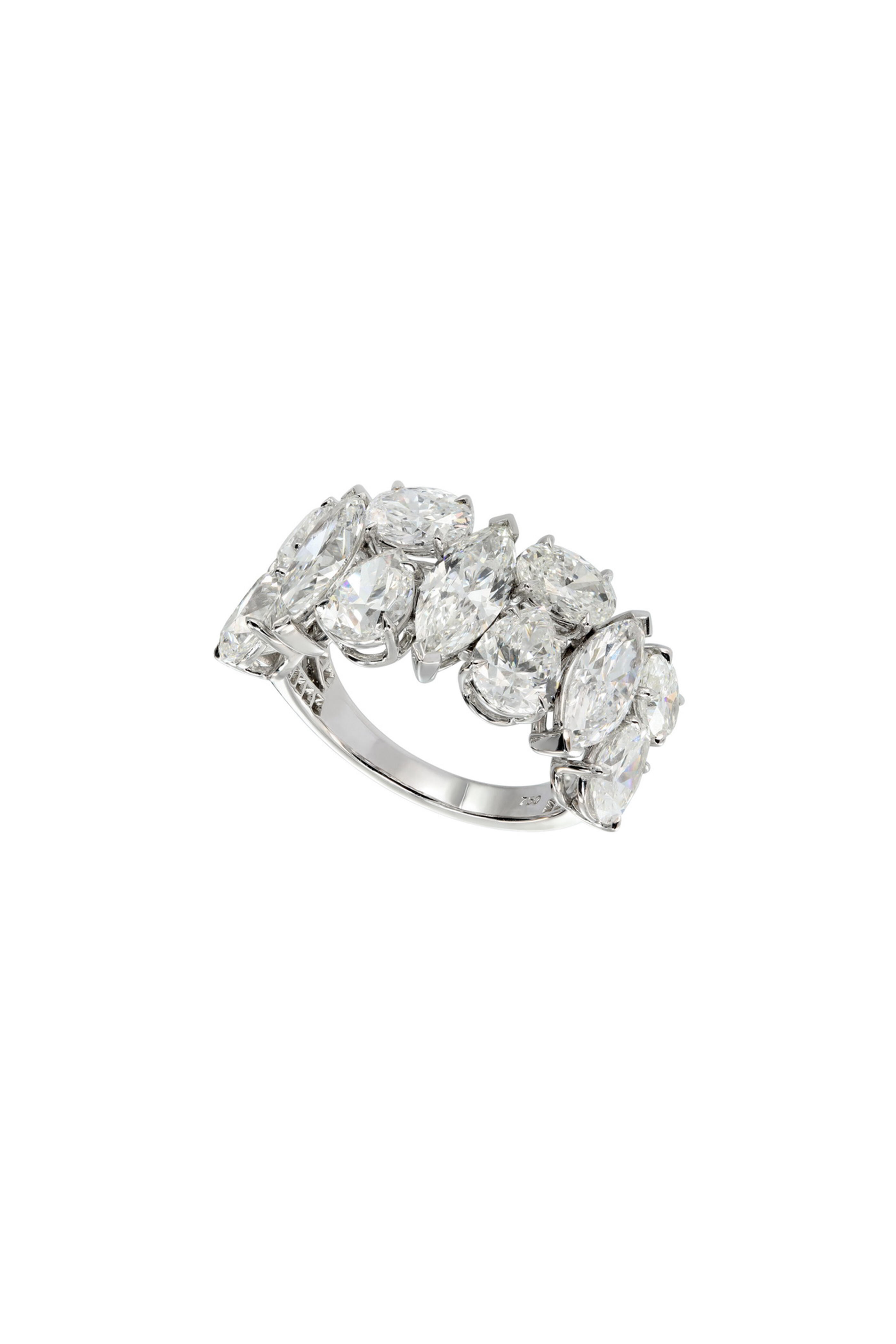 Etho Maria - 18K White Gold Multi Shape Diamond Cocktail Ring