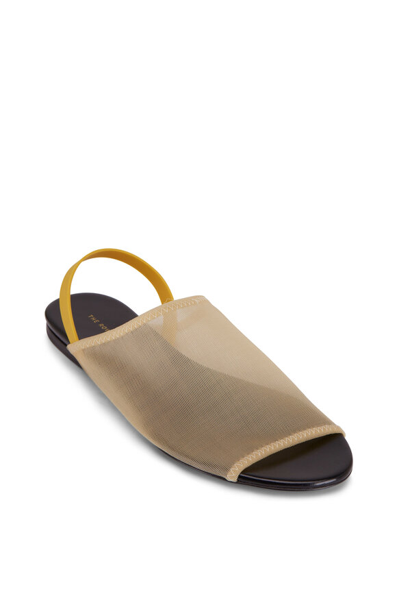 The Row - Neutral Mesh Slingback Flat | Mitchell Stores