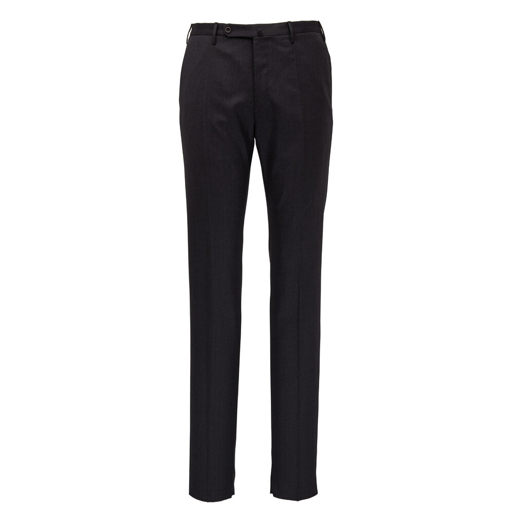 Incotex - Matty Charcoal Gray Stretch Wool Modern Fit Pant