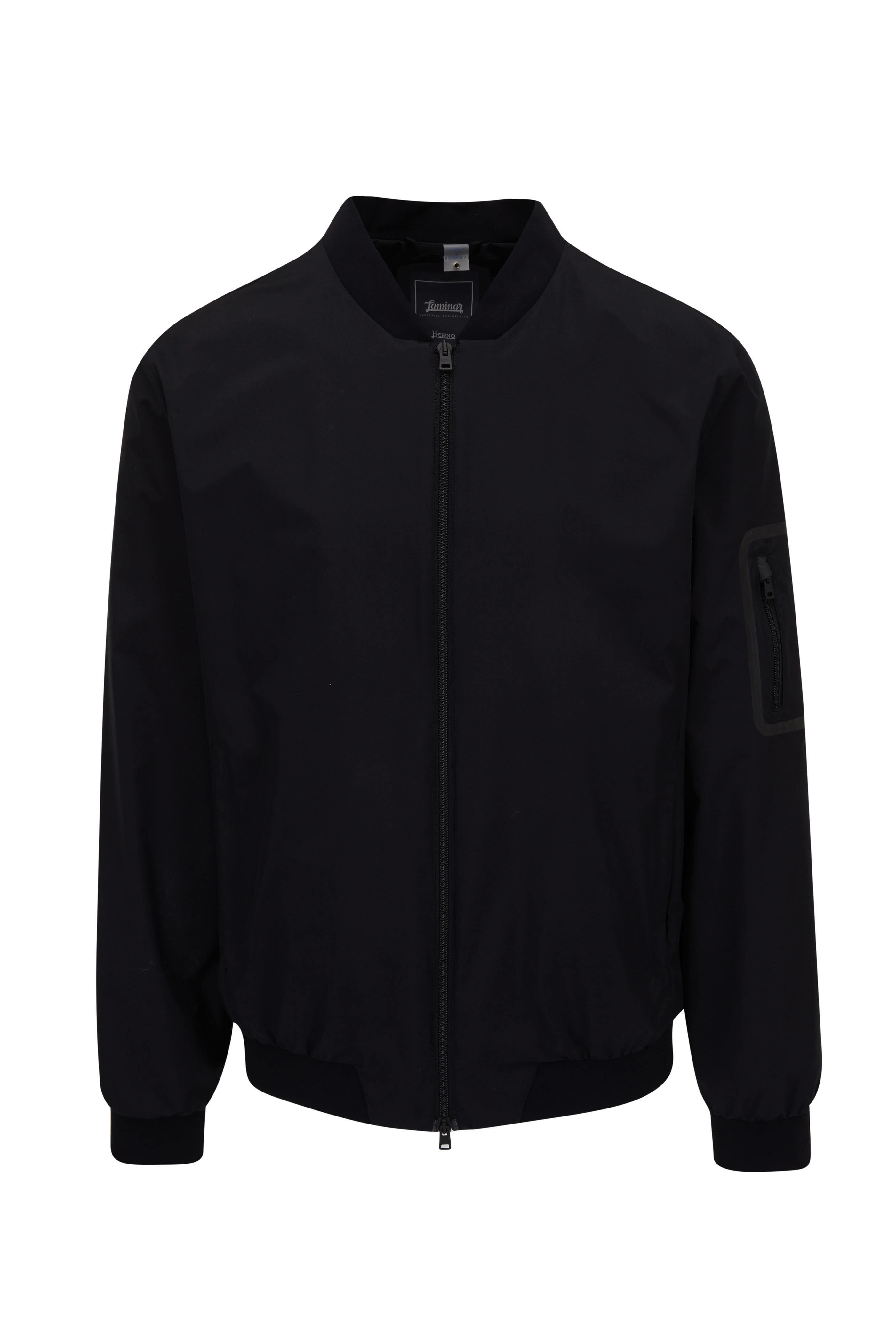 Herno - Black Gortex Windstopper Bomber Jacket | Mitchell Stores