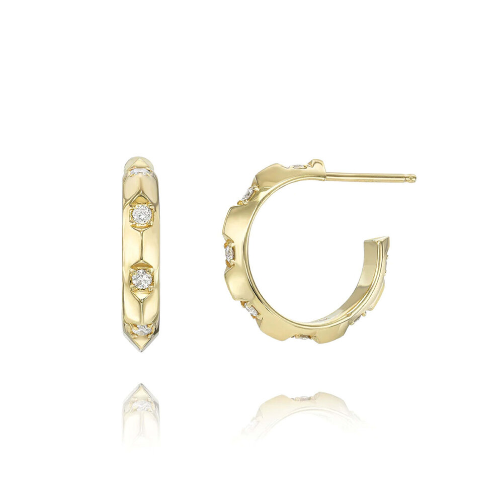 Dru - Diamond Starburst Hoop Earrings | Mitchell Stores