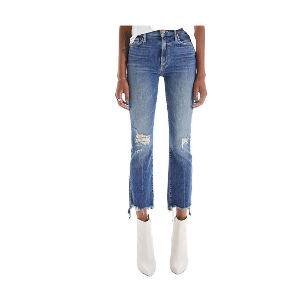 Mother - The Insider Crop Step Chew Jean in Dancing On