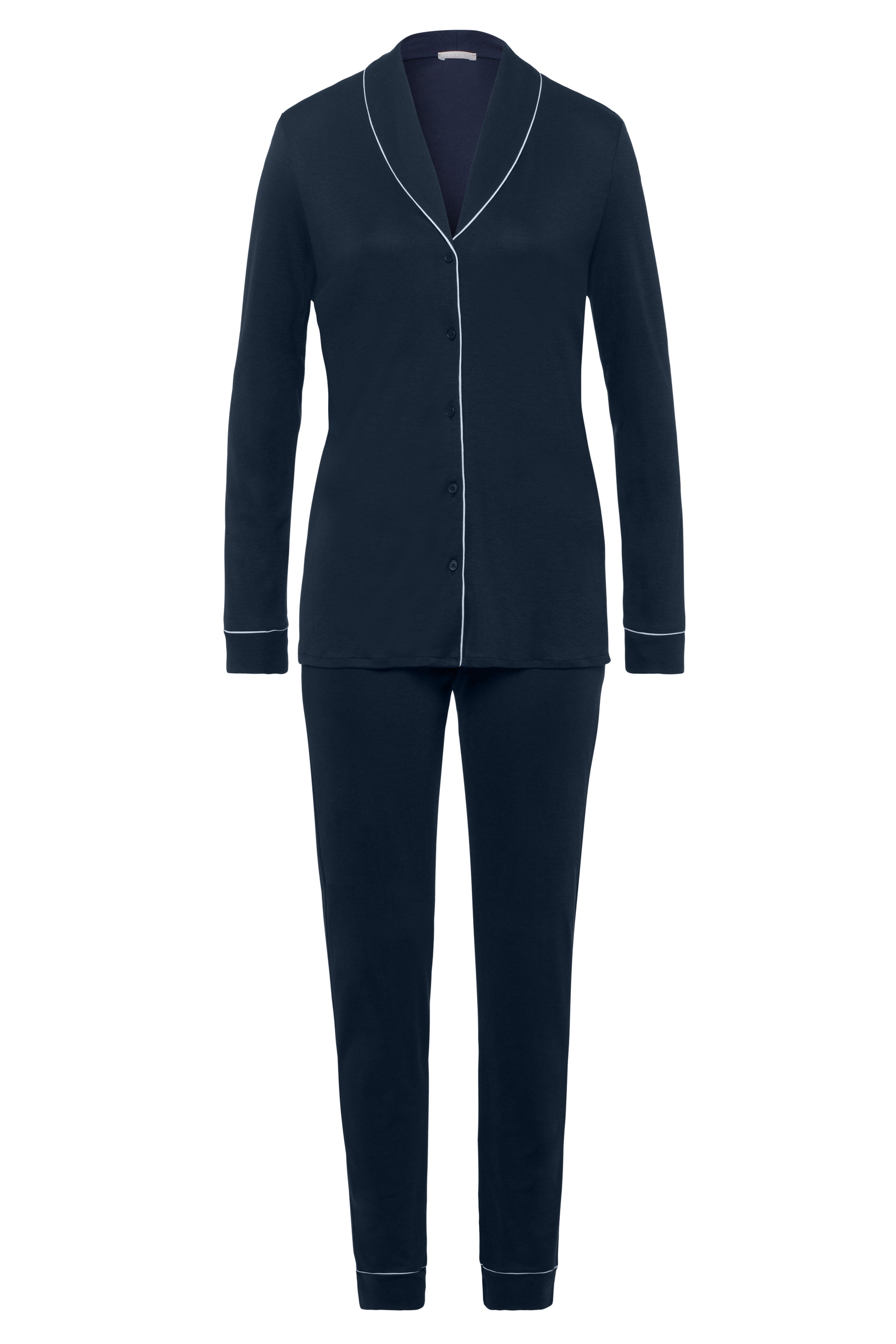 Hanro - Navy Natural Comfort Pajama Set | Mitchell Stores