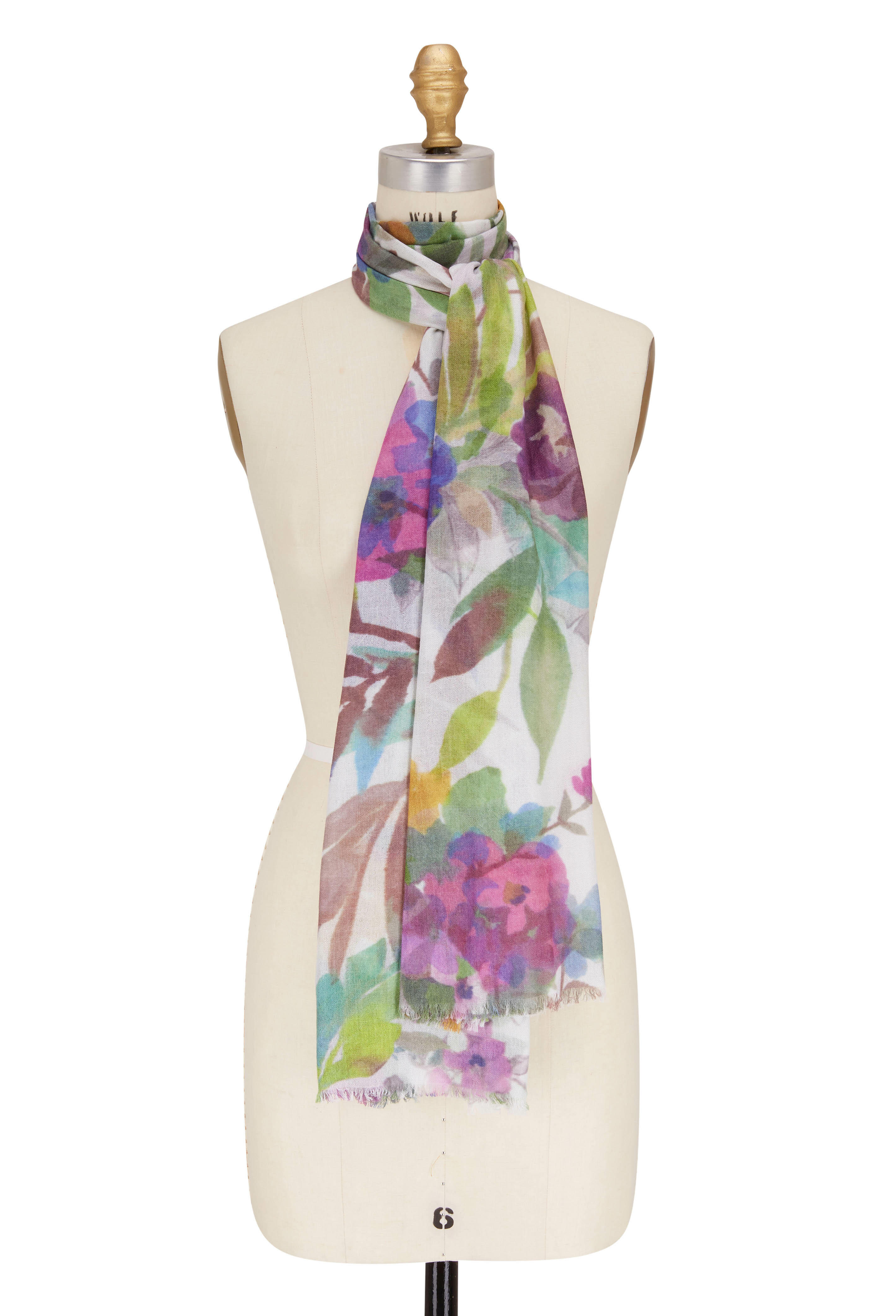 Kinross - Gustavia Multicolor Floral Print Scarf