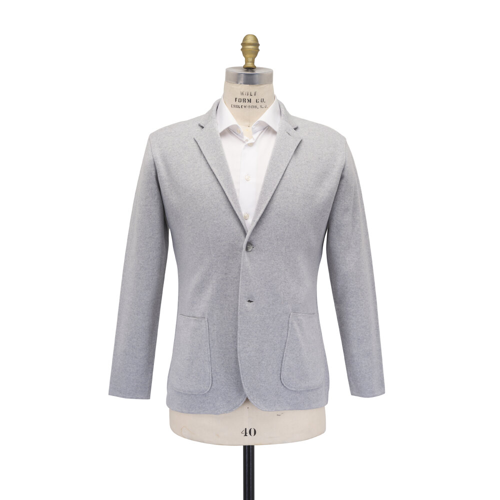 Emanuel Berg - Light Gray Wool Swacket | Mitchell Stores