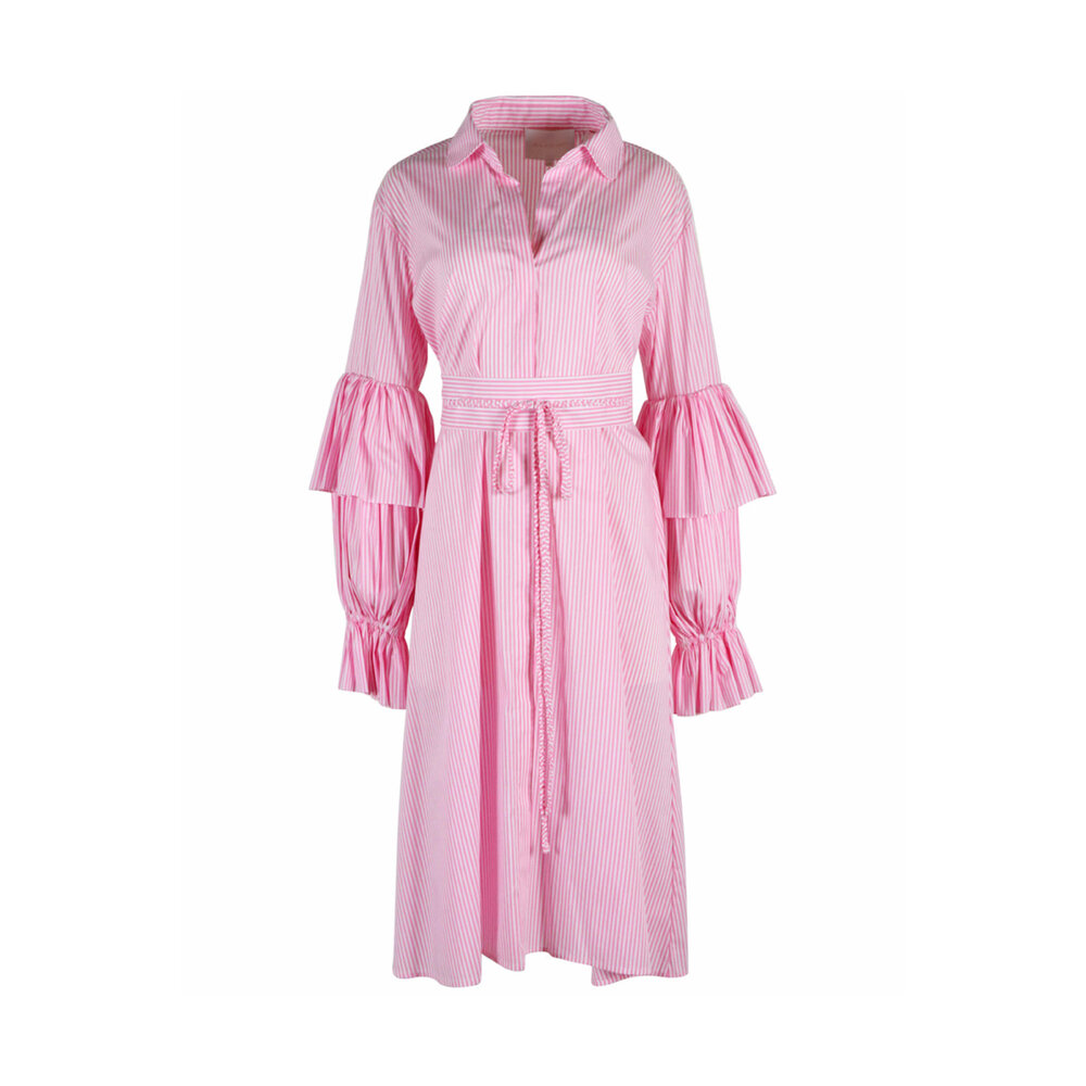 Leal Daccarett - Pink and White Stripe Popa Dress