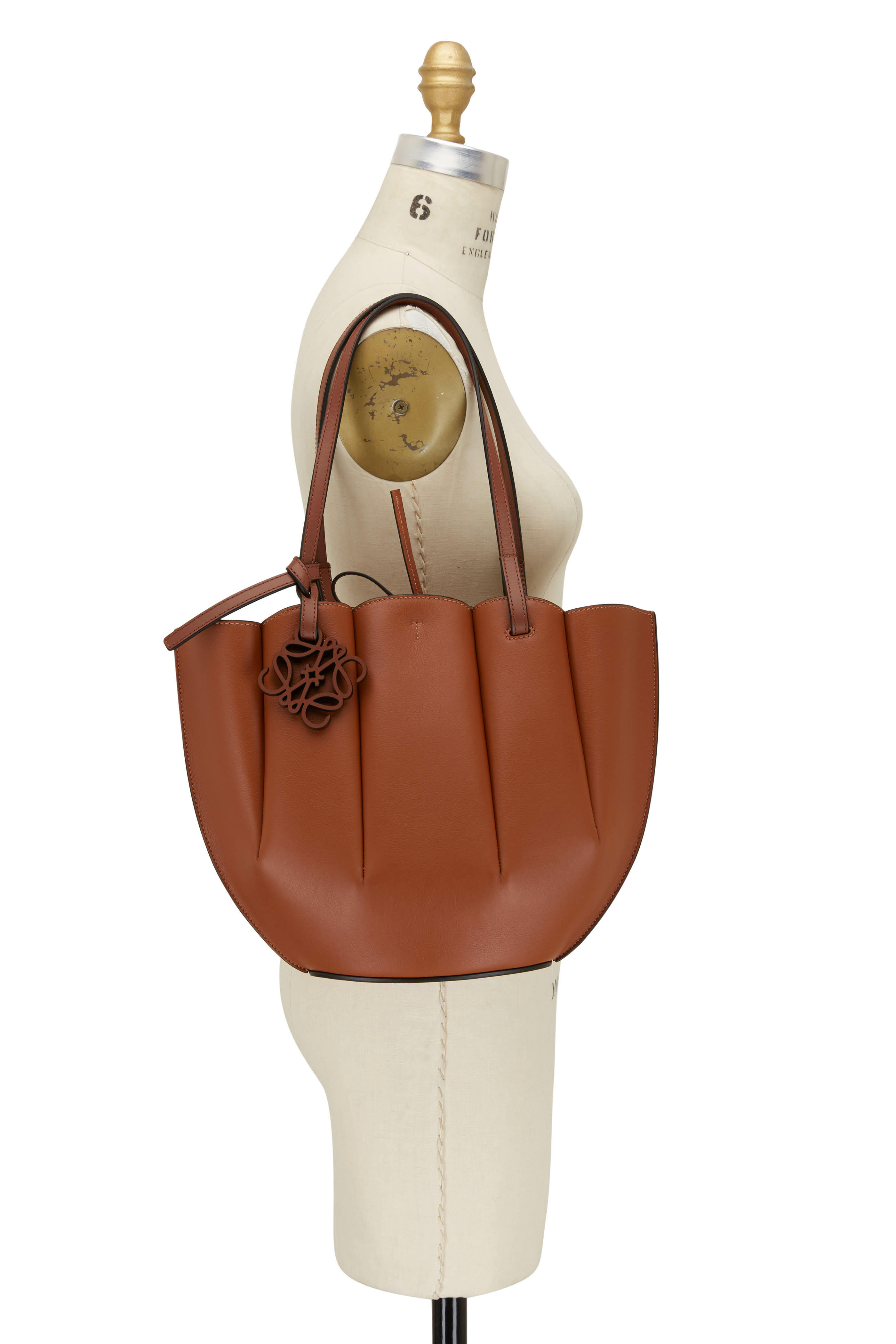 Loewe - Shell Tan Leather Small Tote | Mitchell Stores