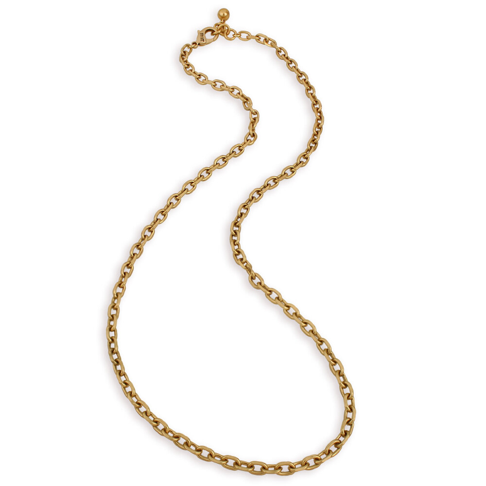 Lulu Frost - Gold Plated Brass Tuff Link Chain Long Necklace