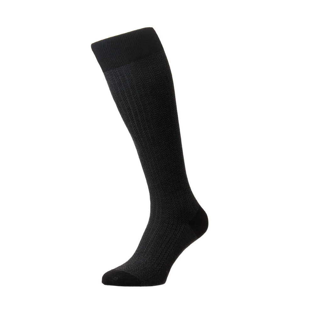 Pantherella - Fabian Over the Calf Socks in Black