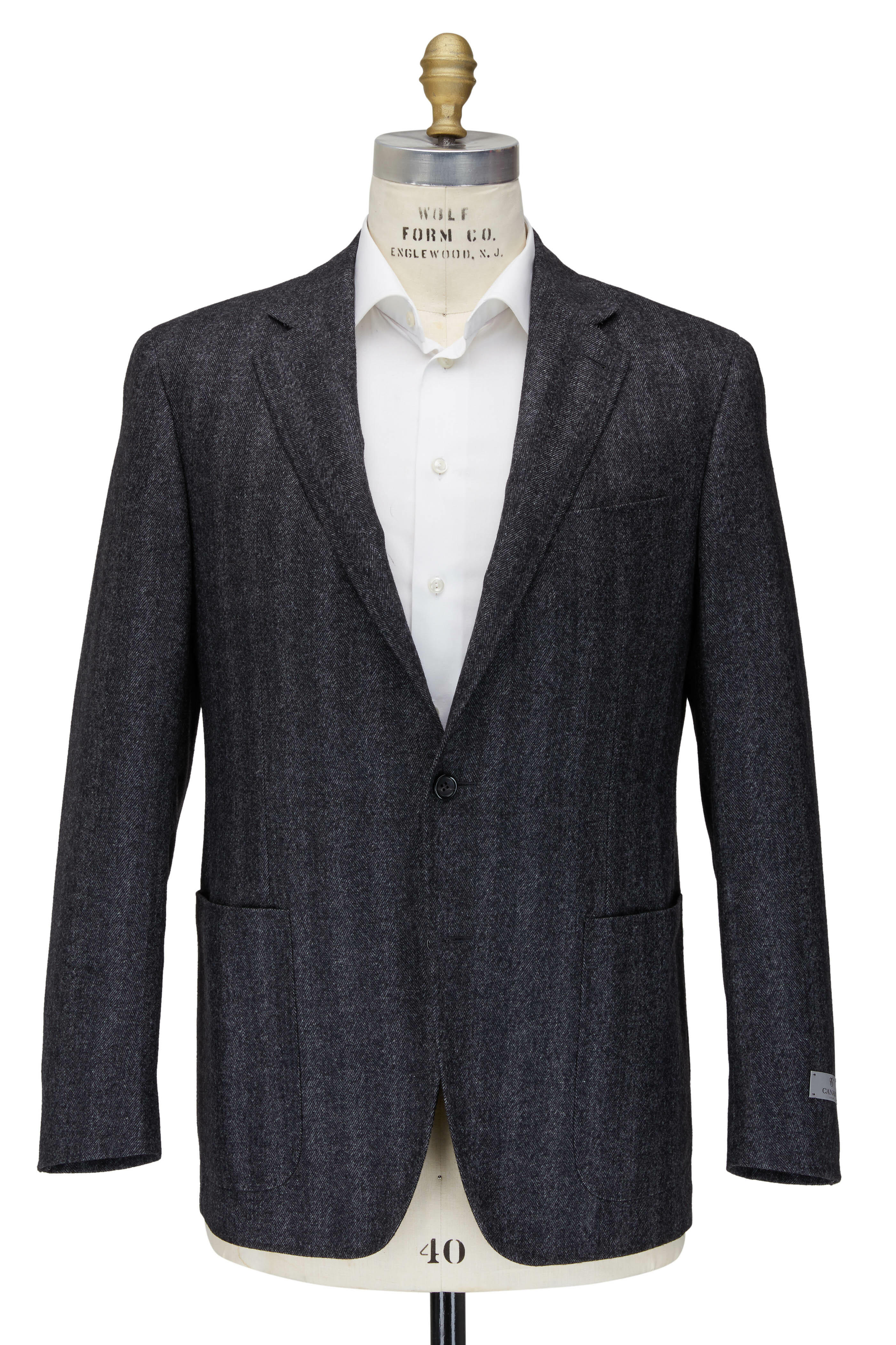 Canali - Gray Tonal Wool & Silk Sportcoat | Mitchell Stores
