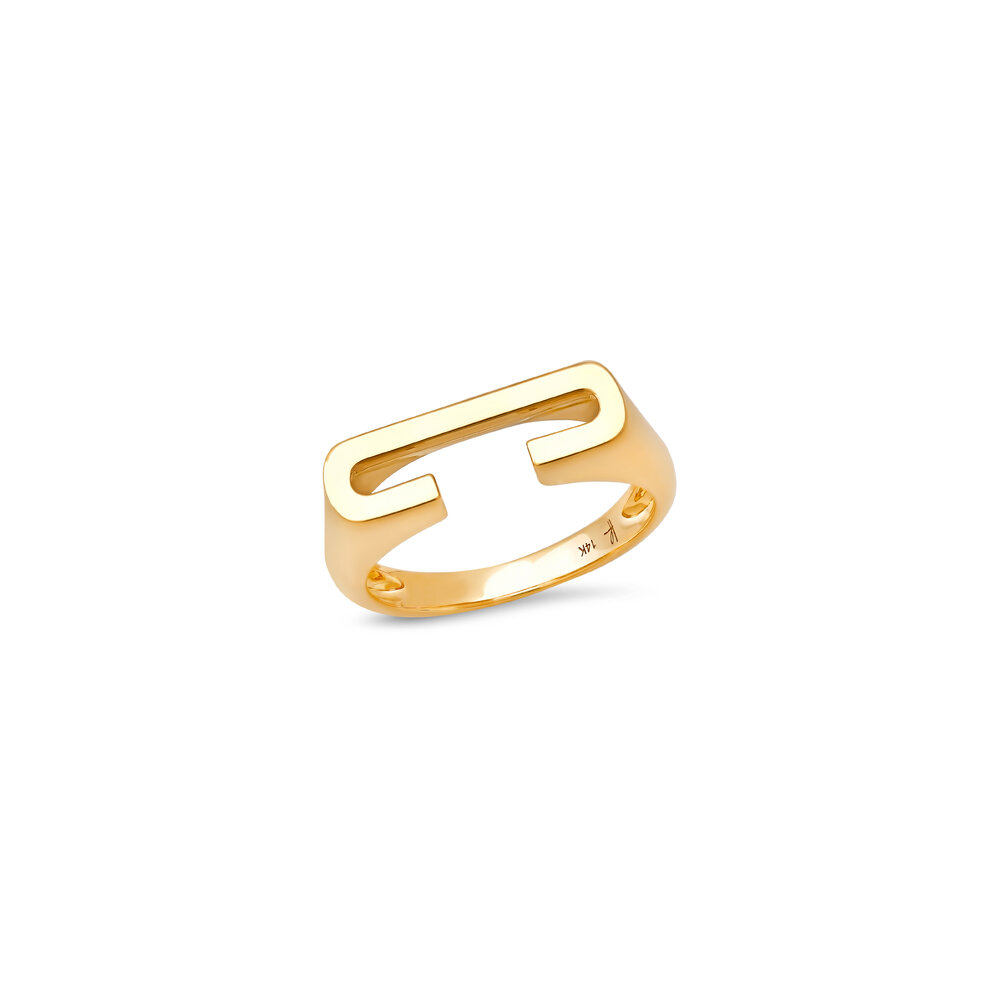 Helena Rose - 14k Yellow Gold Classic "C" Initial Ring