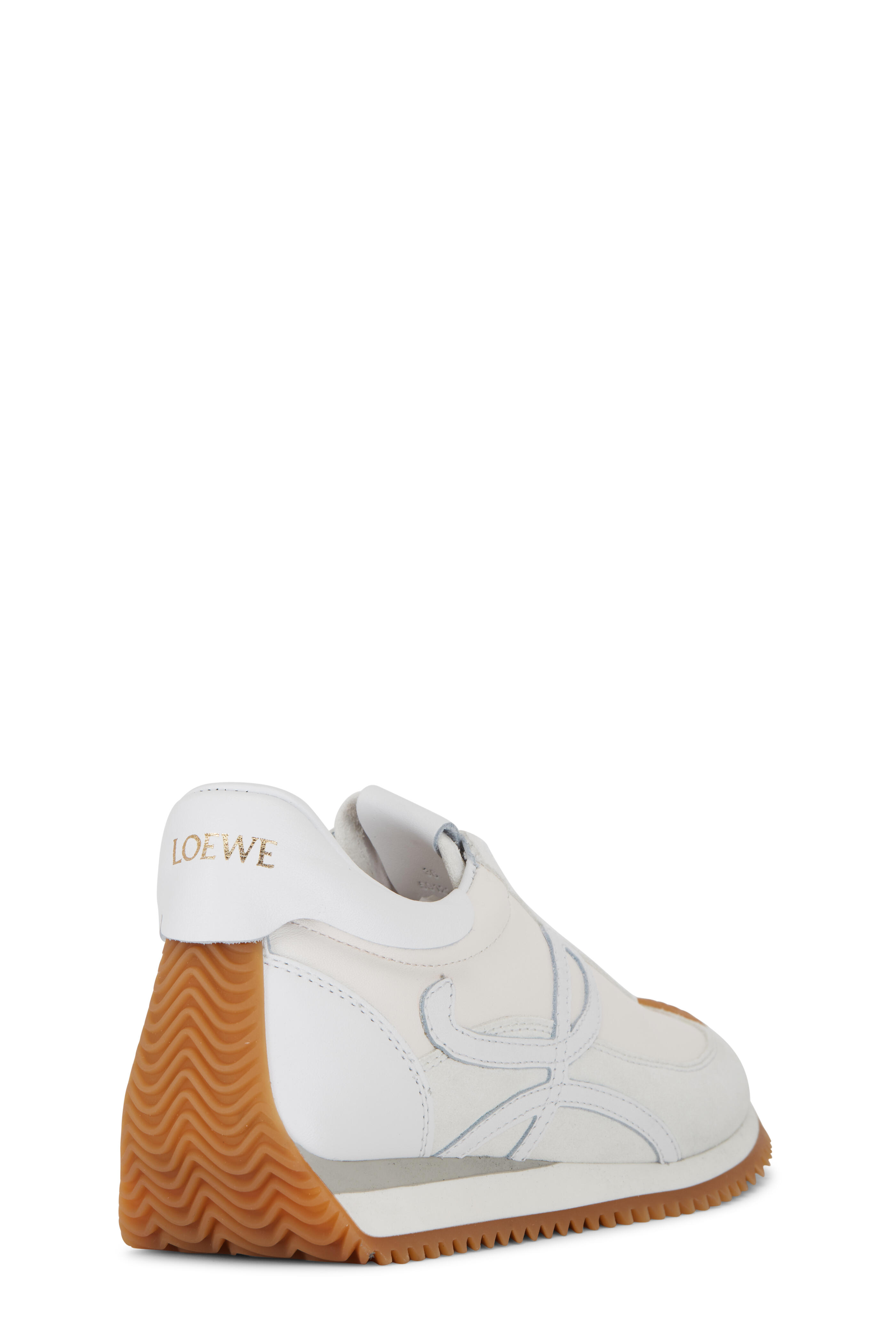 Loewe - Flow Runner Soft White Leather & Suede Runner Loewe - Flow Runner Soft White Leather & Suede Runner
