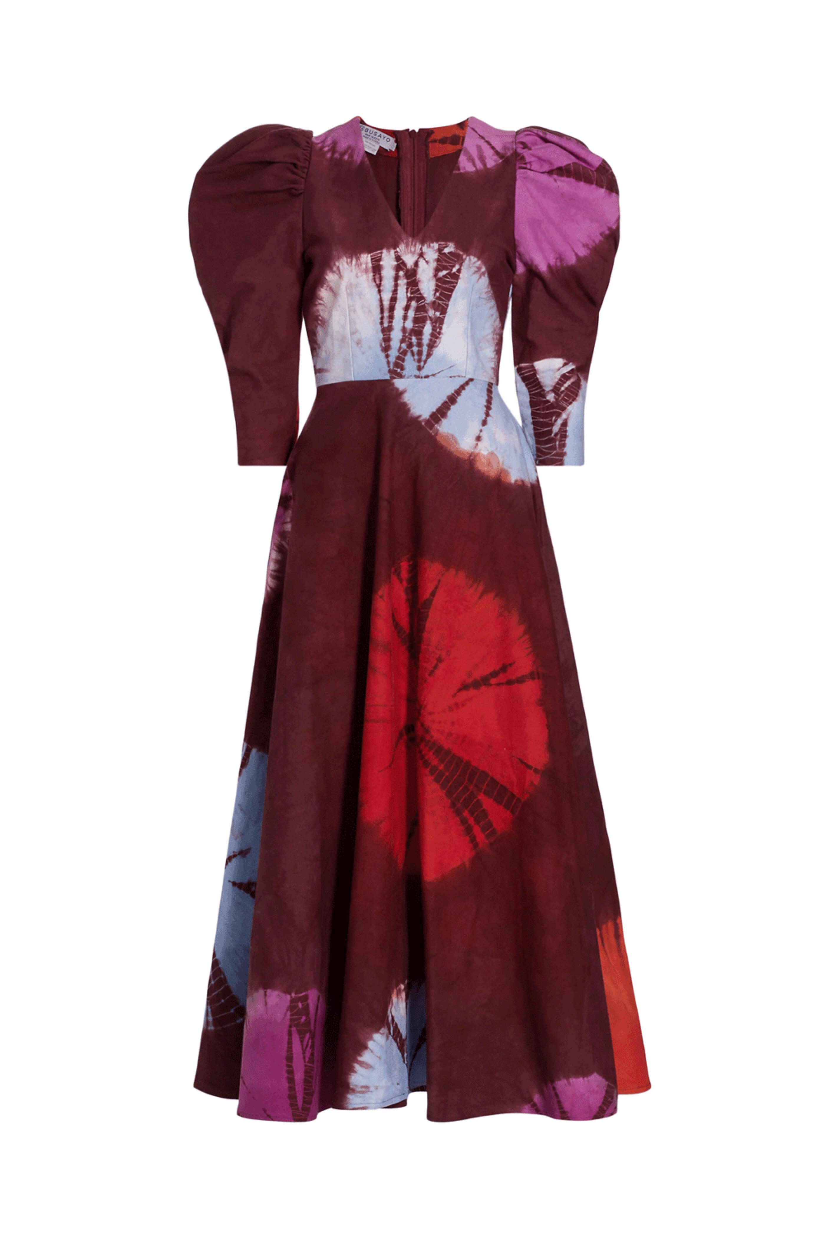 Busayo - Burgandy-Multi Dami Dress | Mitchell Stores