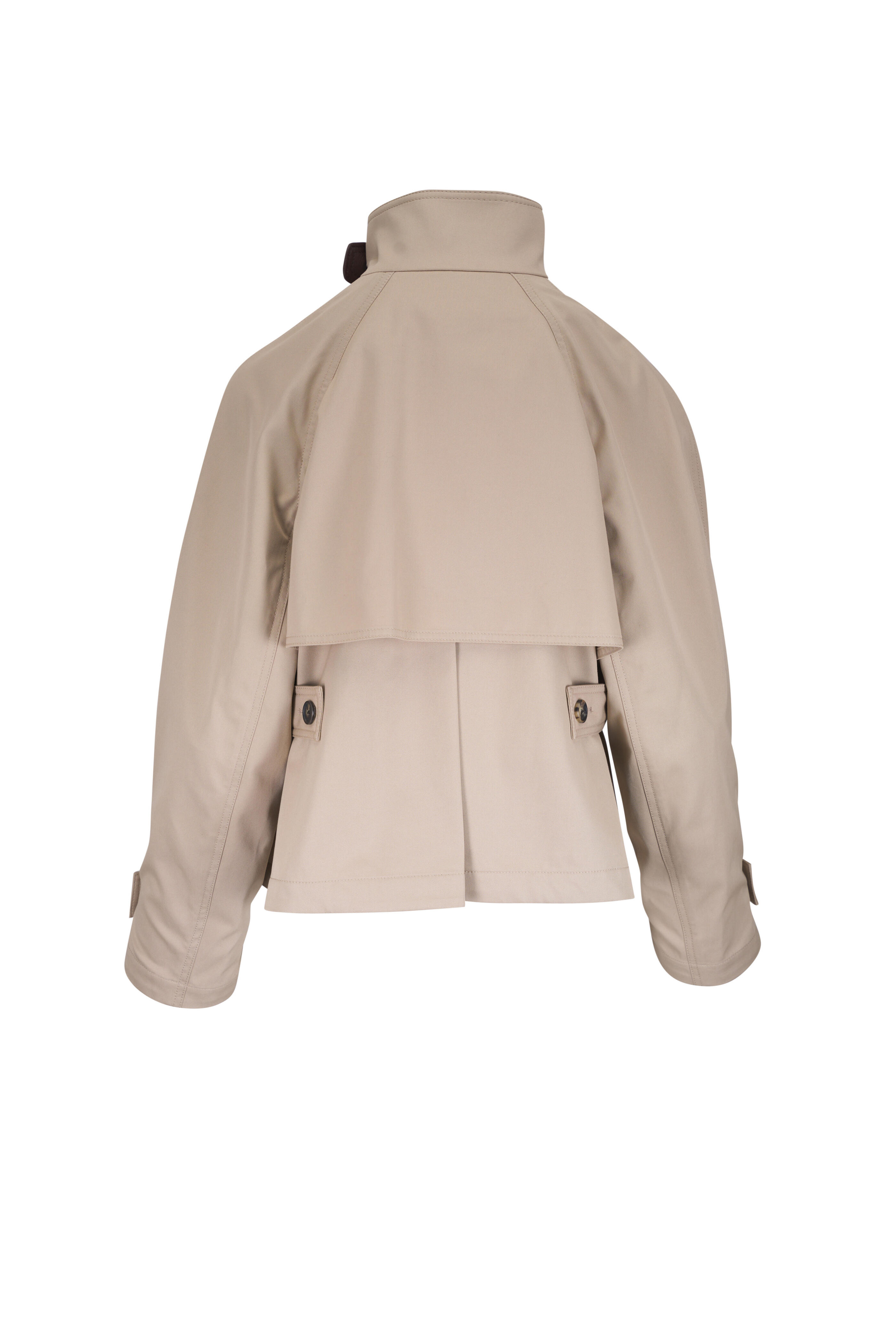 Loewe - Beige Cotton & Silk Short Parka | Mitchell Stores
