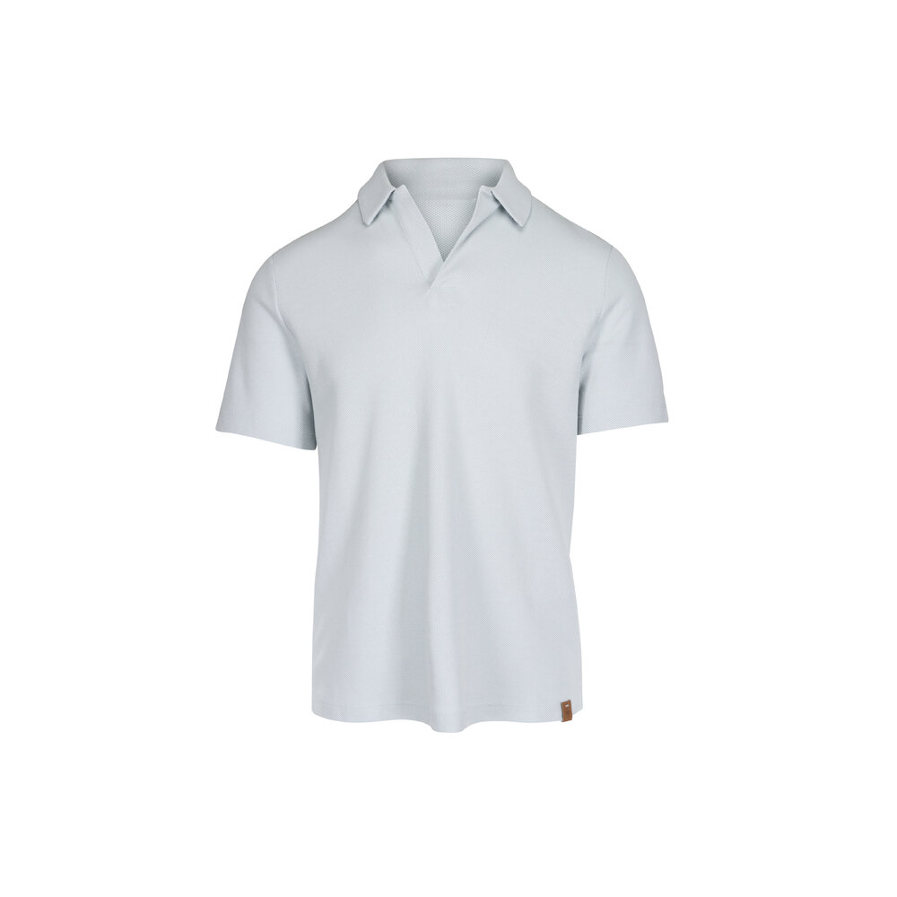 Jacob Cohen - Azure Johnny Collar Polo | Mitchell Stores