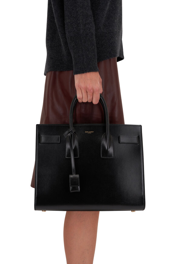 Saint Laurent - Small Sac Du Jour Black Smooth Leather Satchel