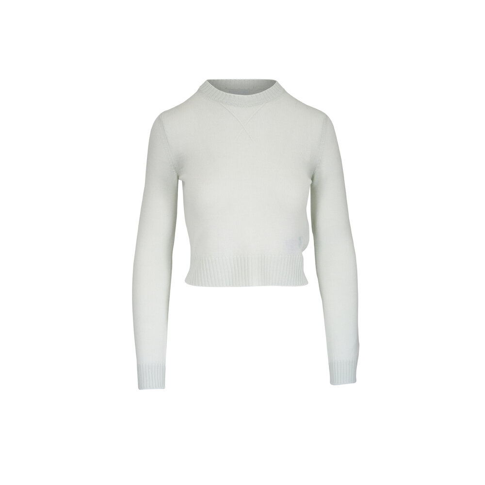 Jil Sander - Light Green Wool Cropped Sweater | Mitchell Stores