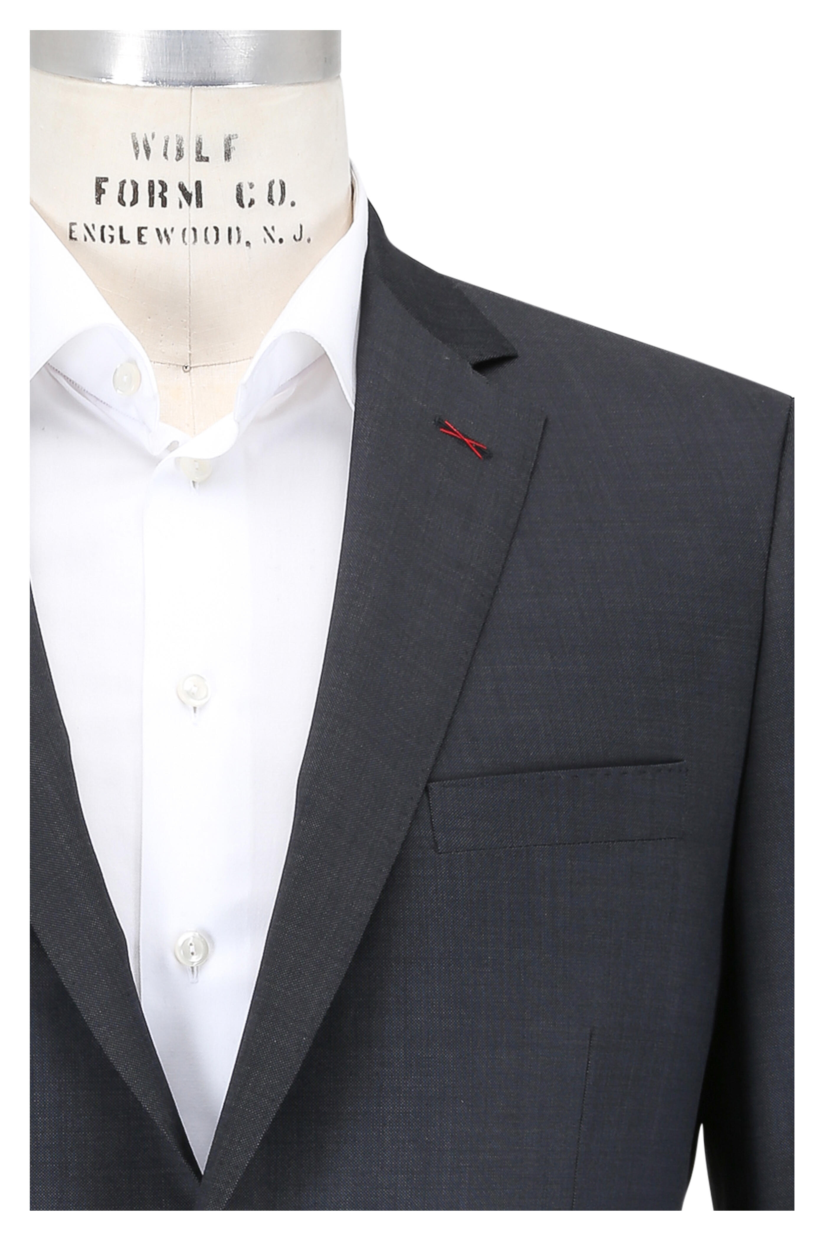 Samuelsohn - Solid Dark Gray Wool Suit | Mitchell Stores