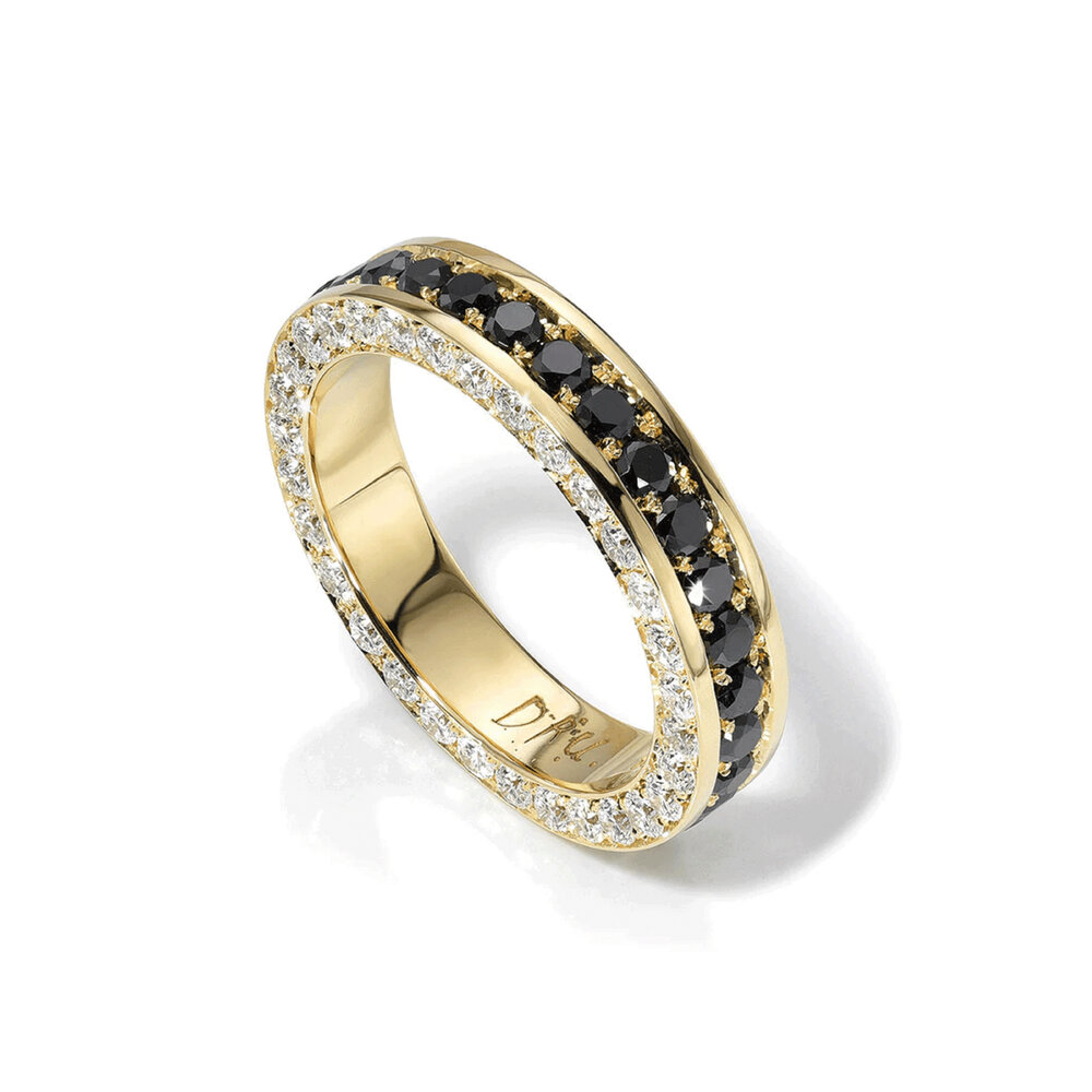 Dru - Black & White Diamond Infinity Ring | Mitchell Stores