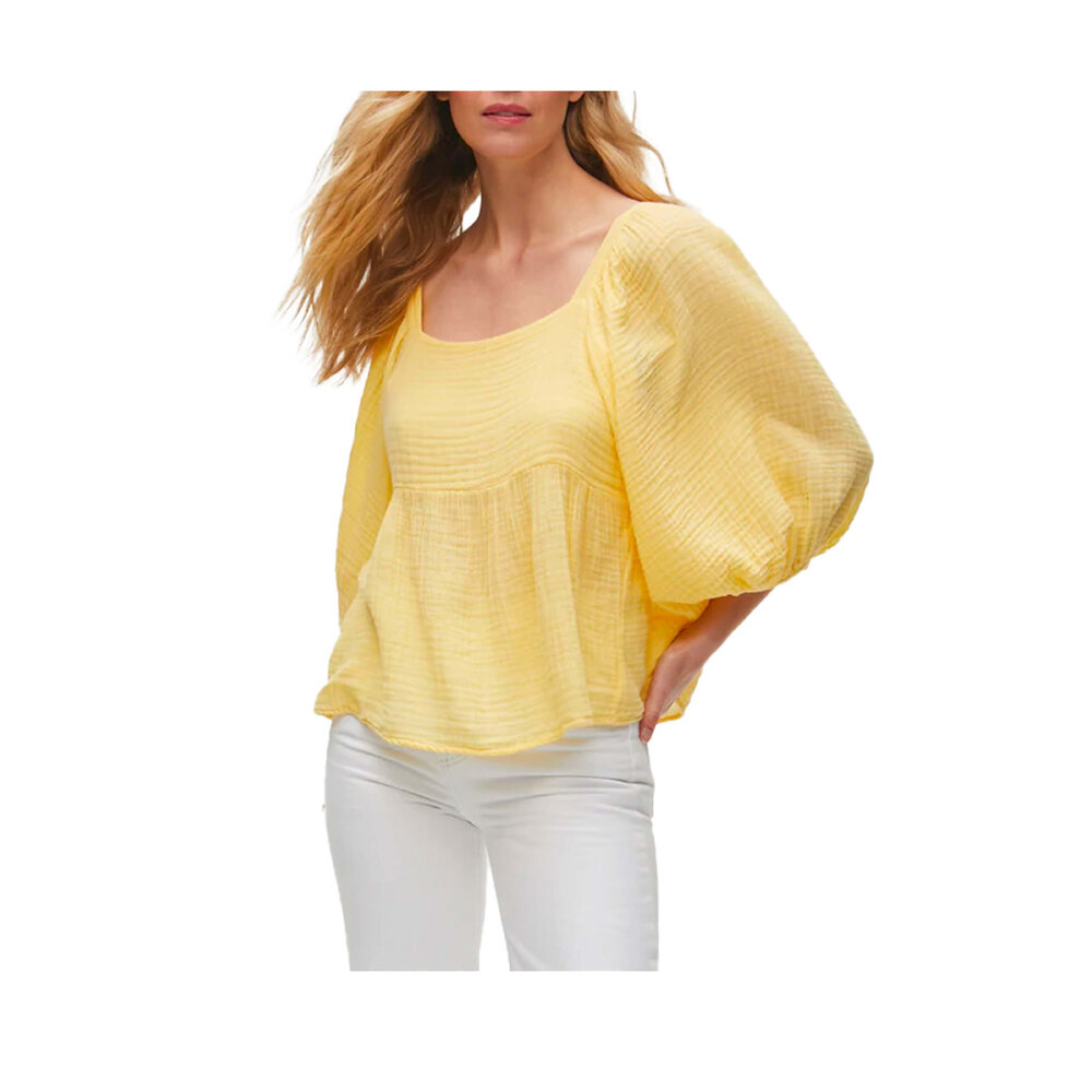 Michael Stars - Butter Patsy Square Neck Puff Sleeve Top