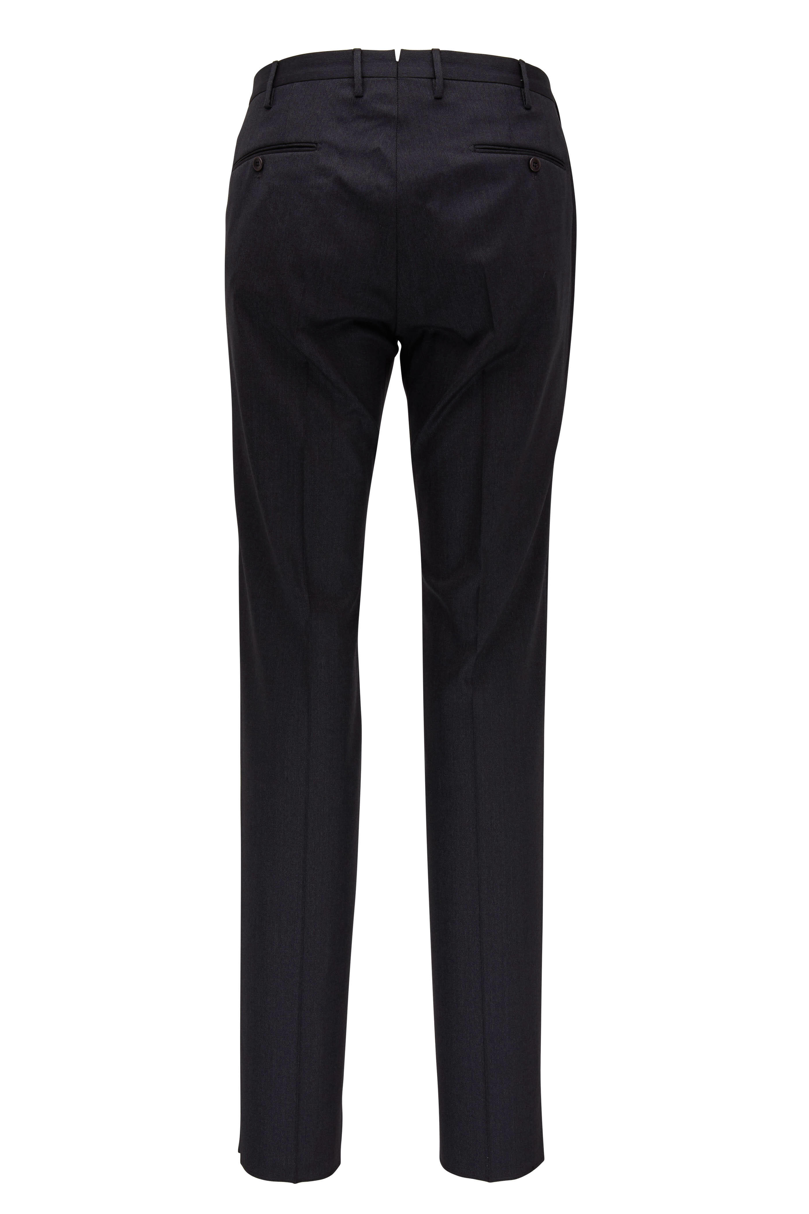 Incotex - Matty Charcoal Gray Stretch Wool Modern Fit Pant