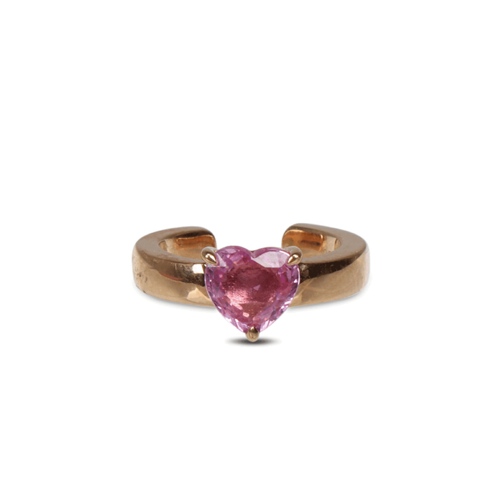 Kai Linz - Pink Sapphire Heart Ear Cuff | Mitchell Stores