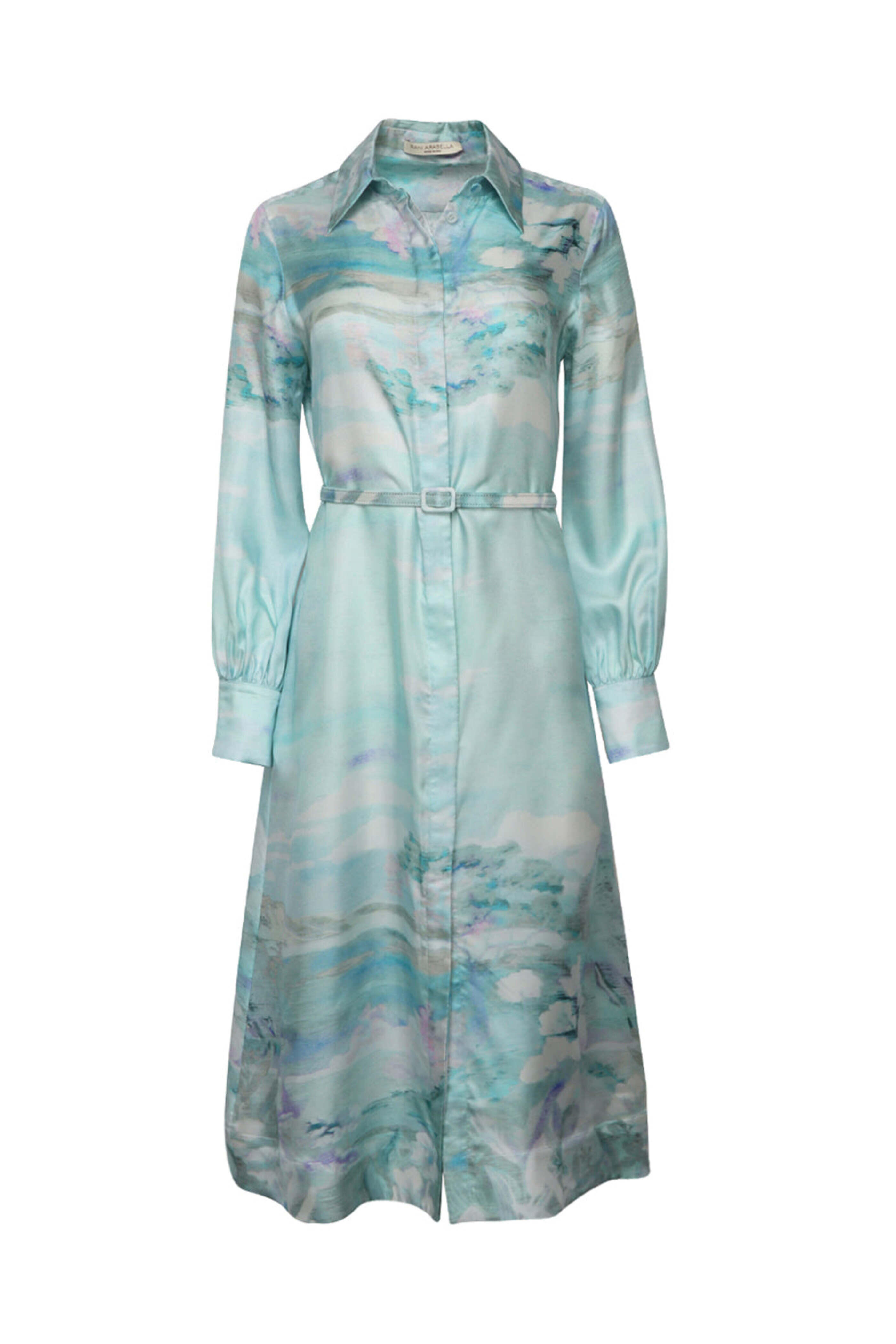 Rani Arabella - Aqua Eden Belted Shirtdress | Mitchell Stores