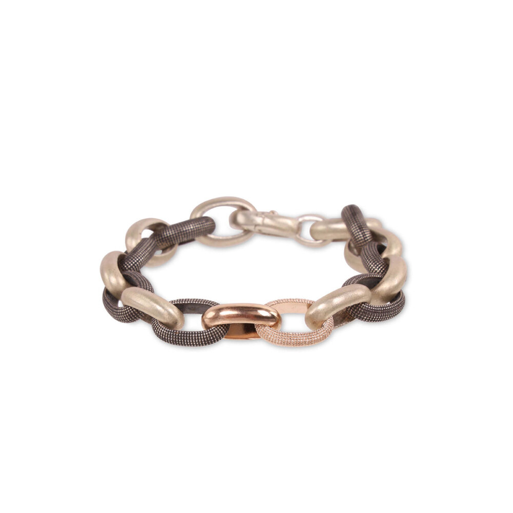 .925Suneera - Rose Gold Joel Link Bracelet | Mitchell Stores