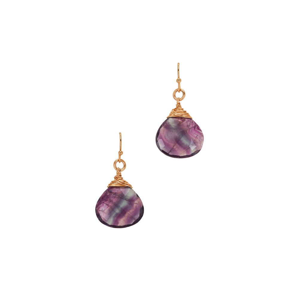 Cristina V. - Flourite Briolette Drop Earrings | Mitchell Stores