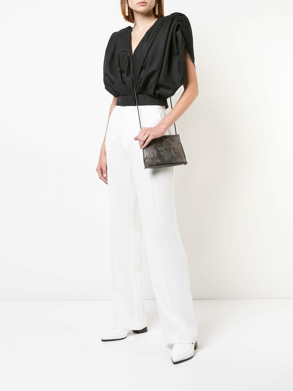 B May Bags - Dapple Gray Python Foldover Crossbody