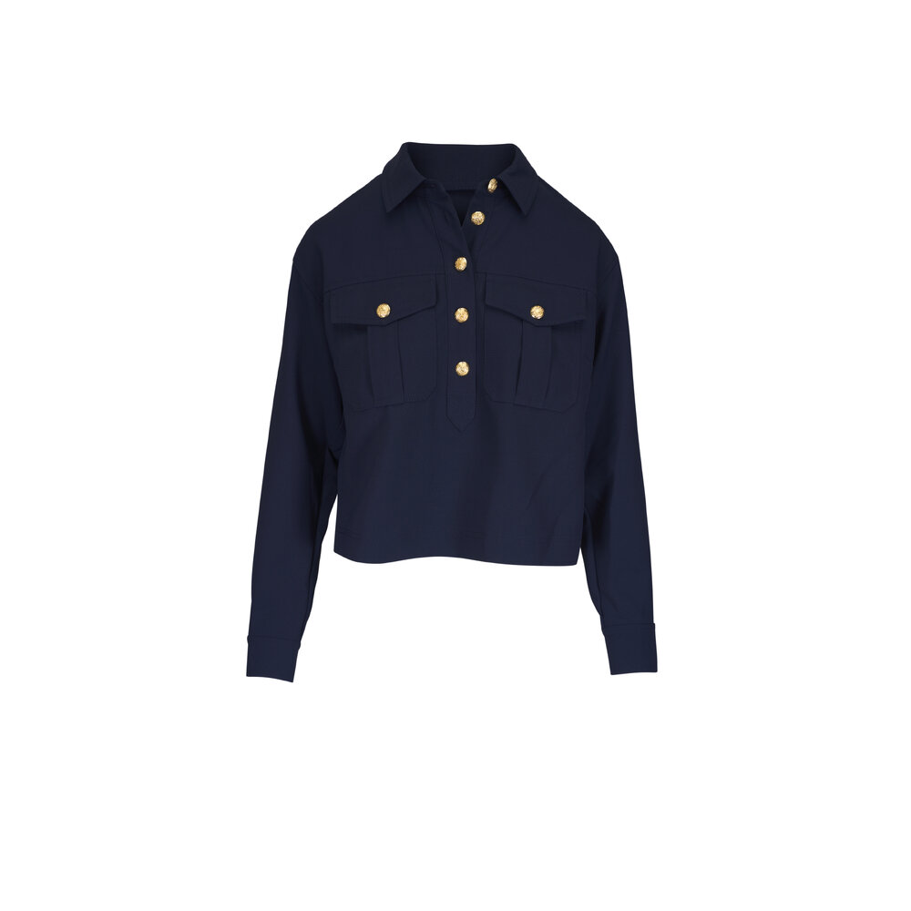Veronica Beard - Colvin Navy Top | Mitchell Stores