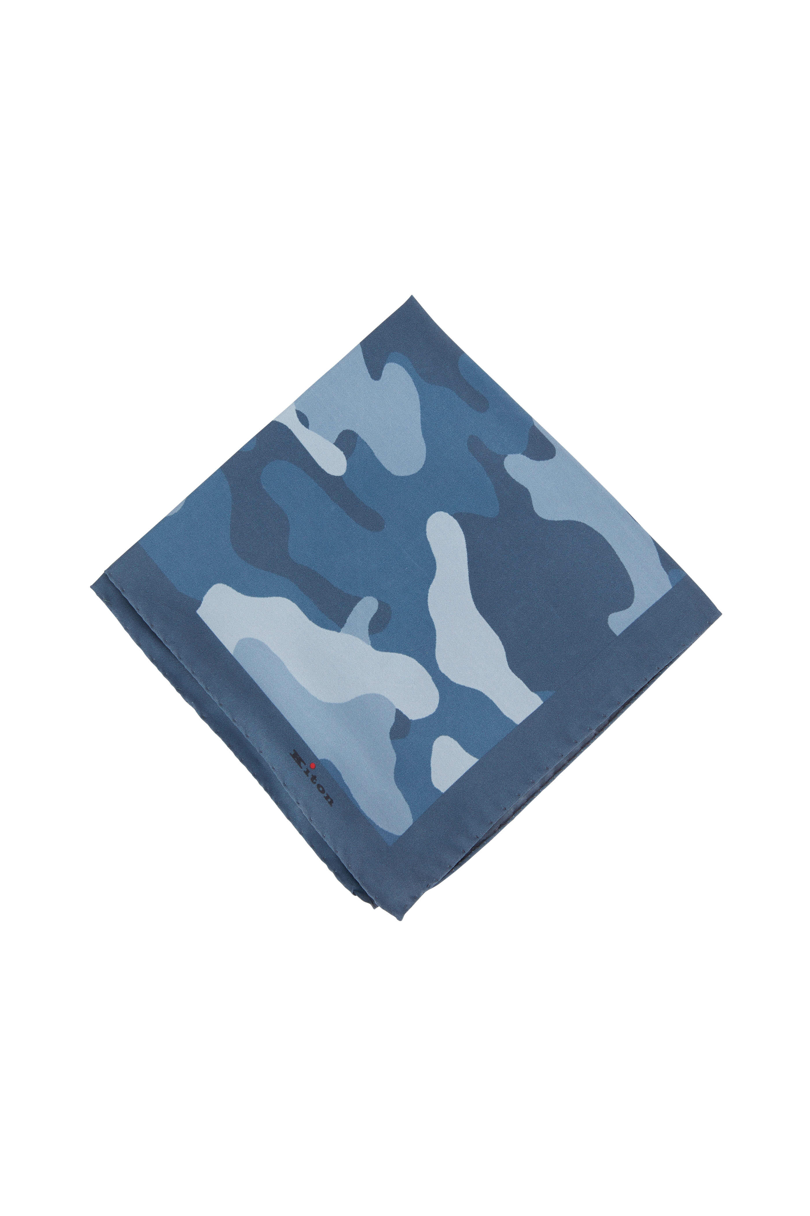 Kiton - Gray Camo Pocket Square | Mitchell Stores