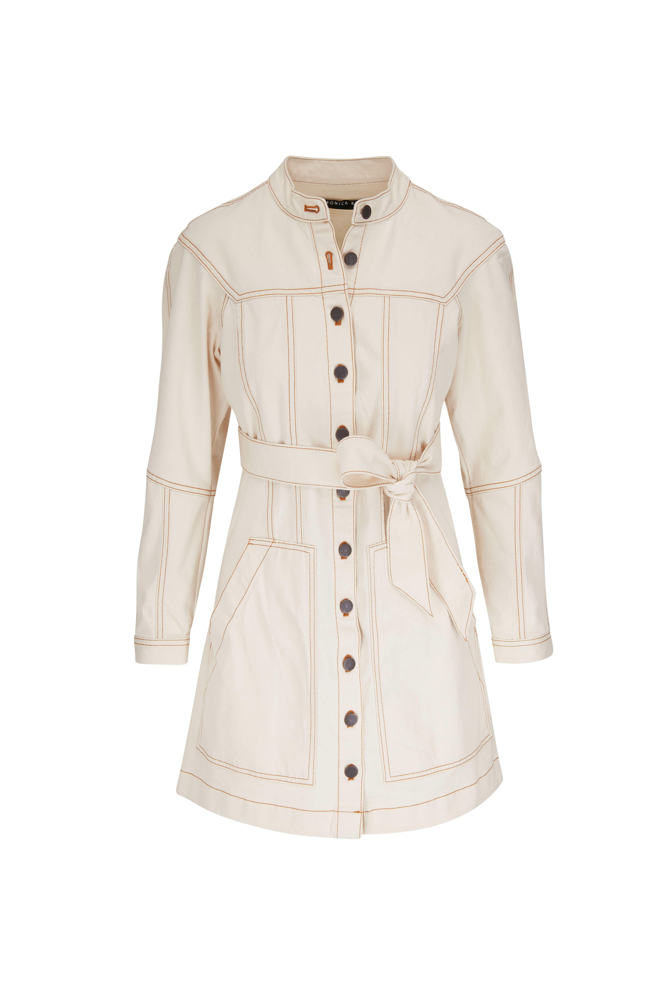 Veronica Beard - Basia Ecru Denim Mini Dress | Mitchell Stores