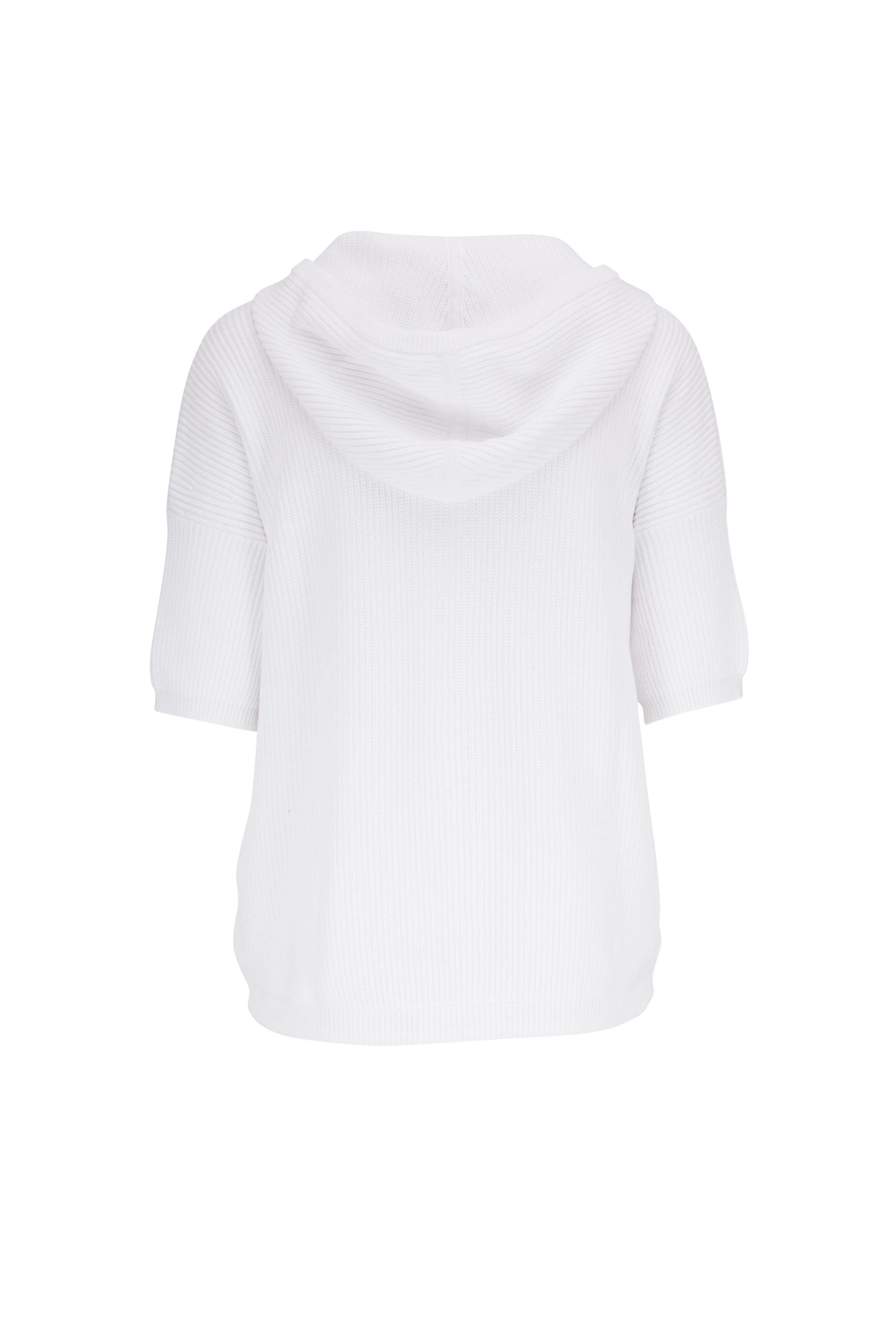 Kinross - White Easy Rib Front Zip Hoodie | Mitchell Stores