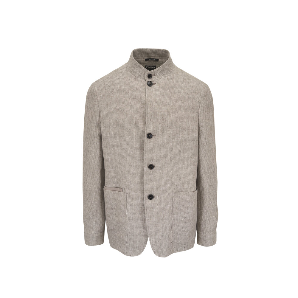 Zegna - Il Conte Ivory Osai Cashmere Jacket | Mitchell Stores