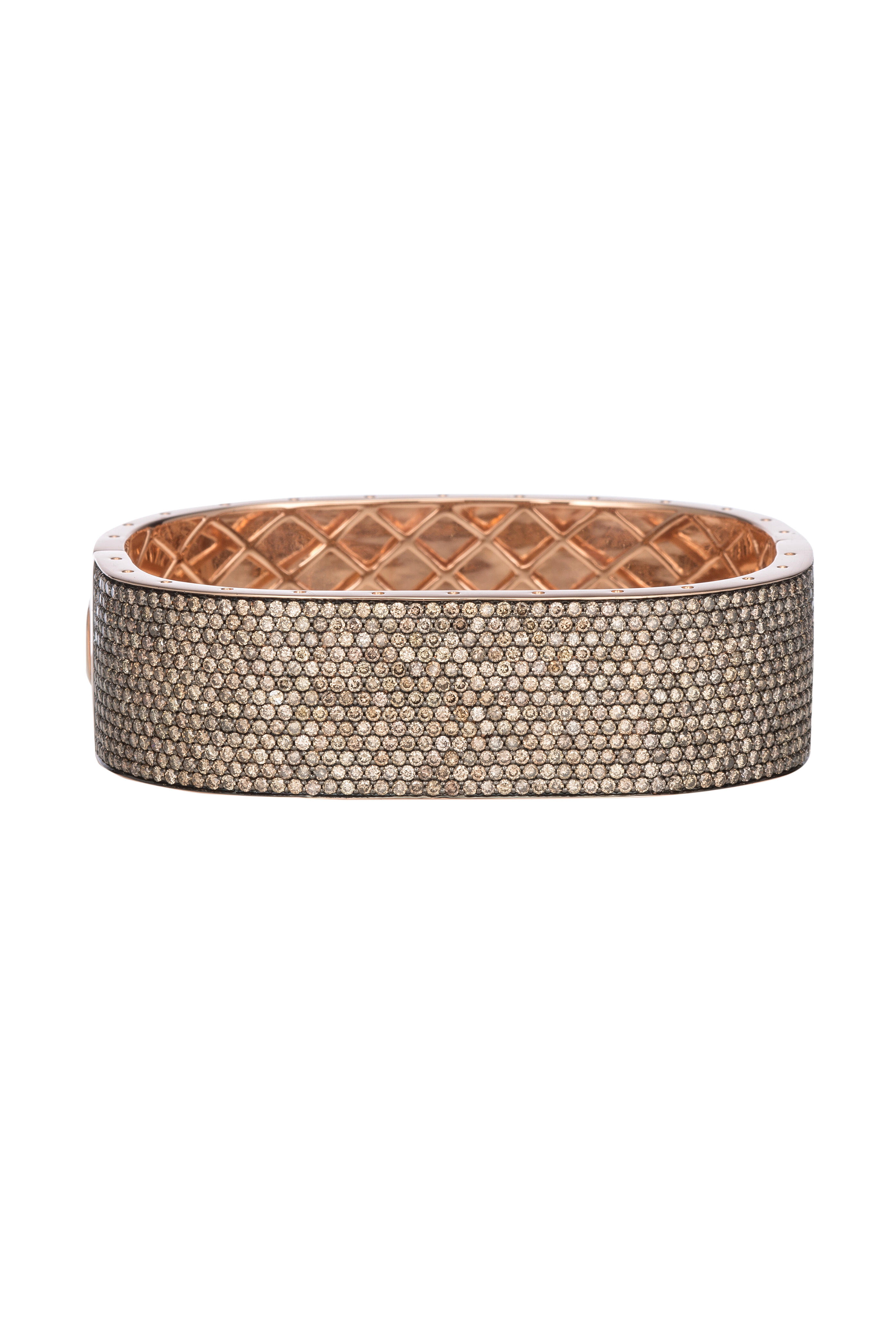 Kai Linz - 18K Rose Gold Champagne Diamond Cuff Bracelet