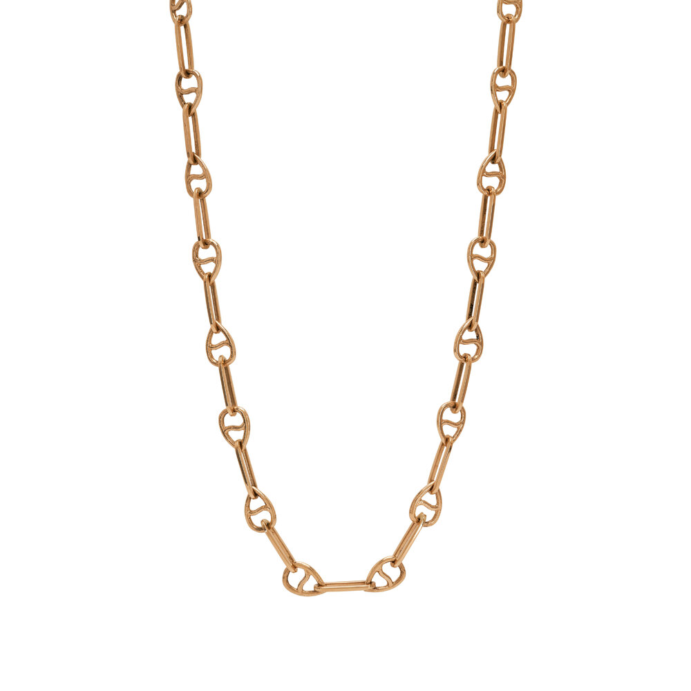 Genevieve Lau - Valencia Yellow Gold Unique Link Chain Necklace