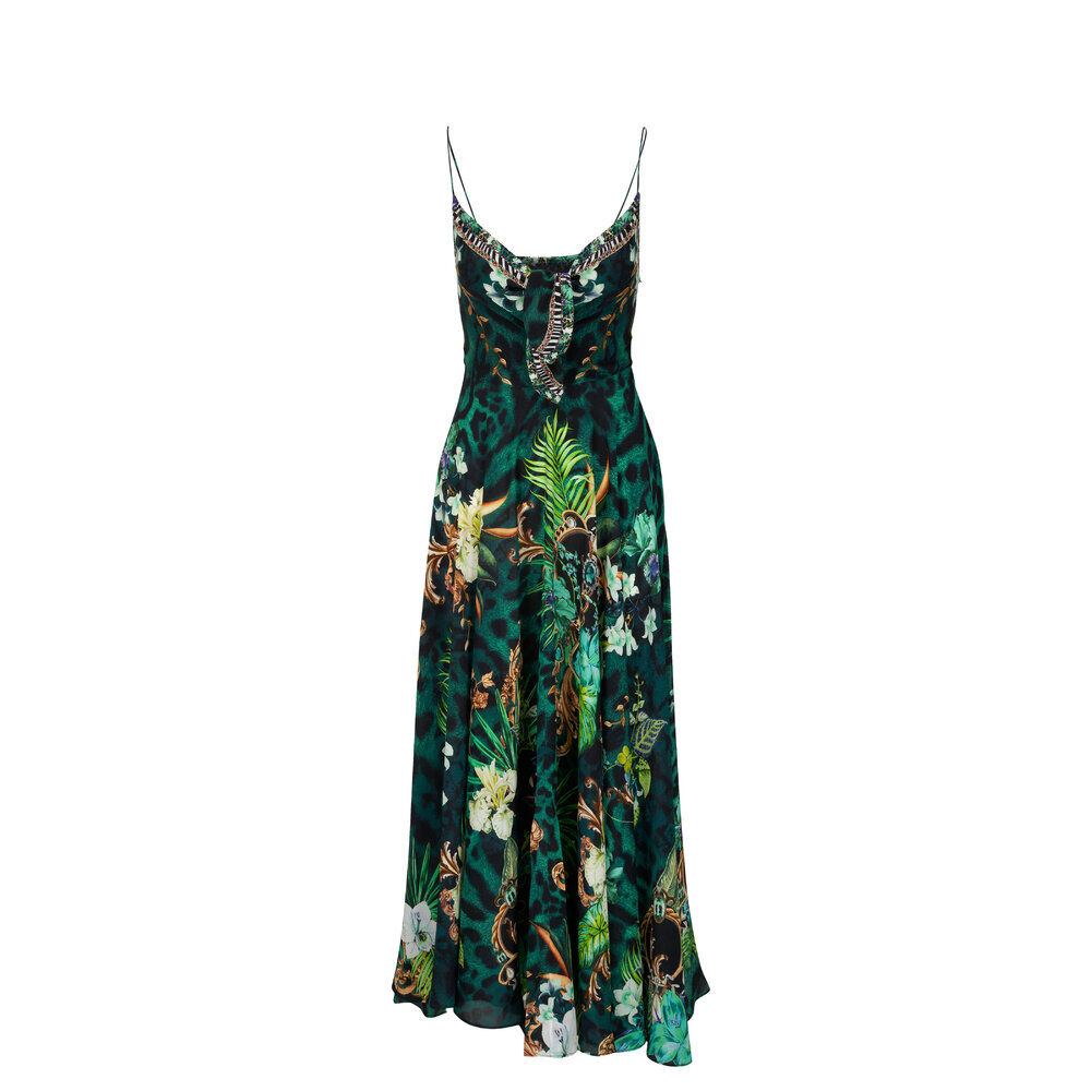 Camilla - Sing My Song Floral Embellished Tie Front Dress