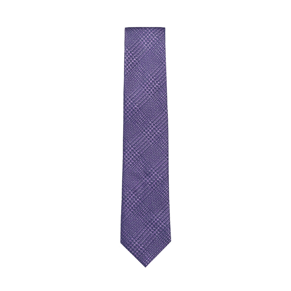 Geoff Nicholson - Purple Silk Necktie | Mitchell Stores