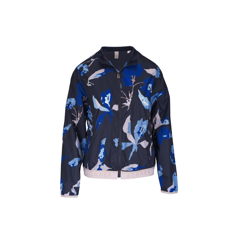 Bogner - Sofie Navy & Light Blue Floral Print Windbreaker