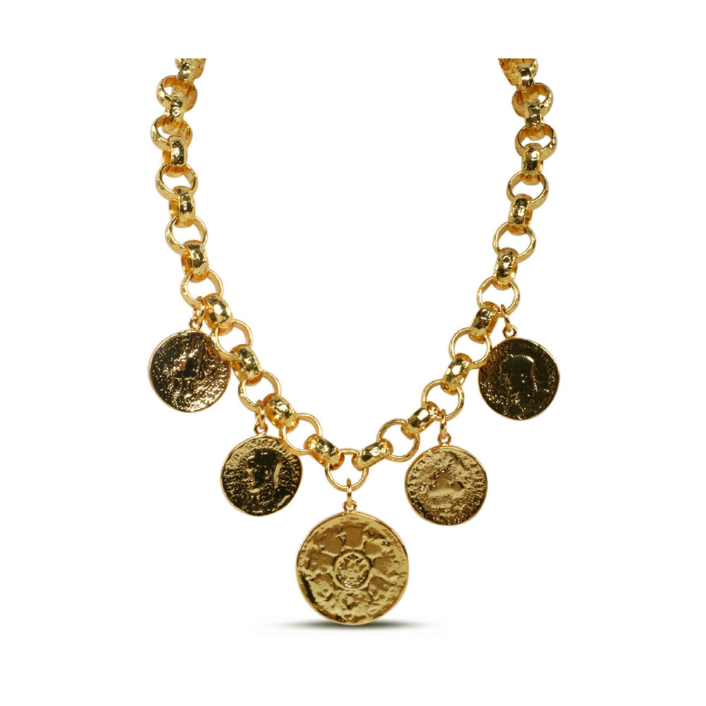 Nest Jewelry - Hammered Gold Coin Drop Necklace | Mitchell Stores
