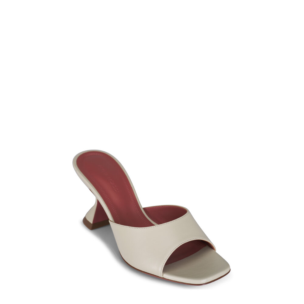 Amina Muaddi - Lupita Almond Leather Sandal, 70mm