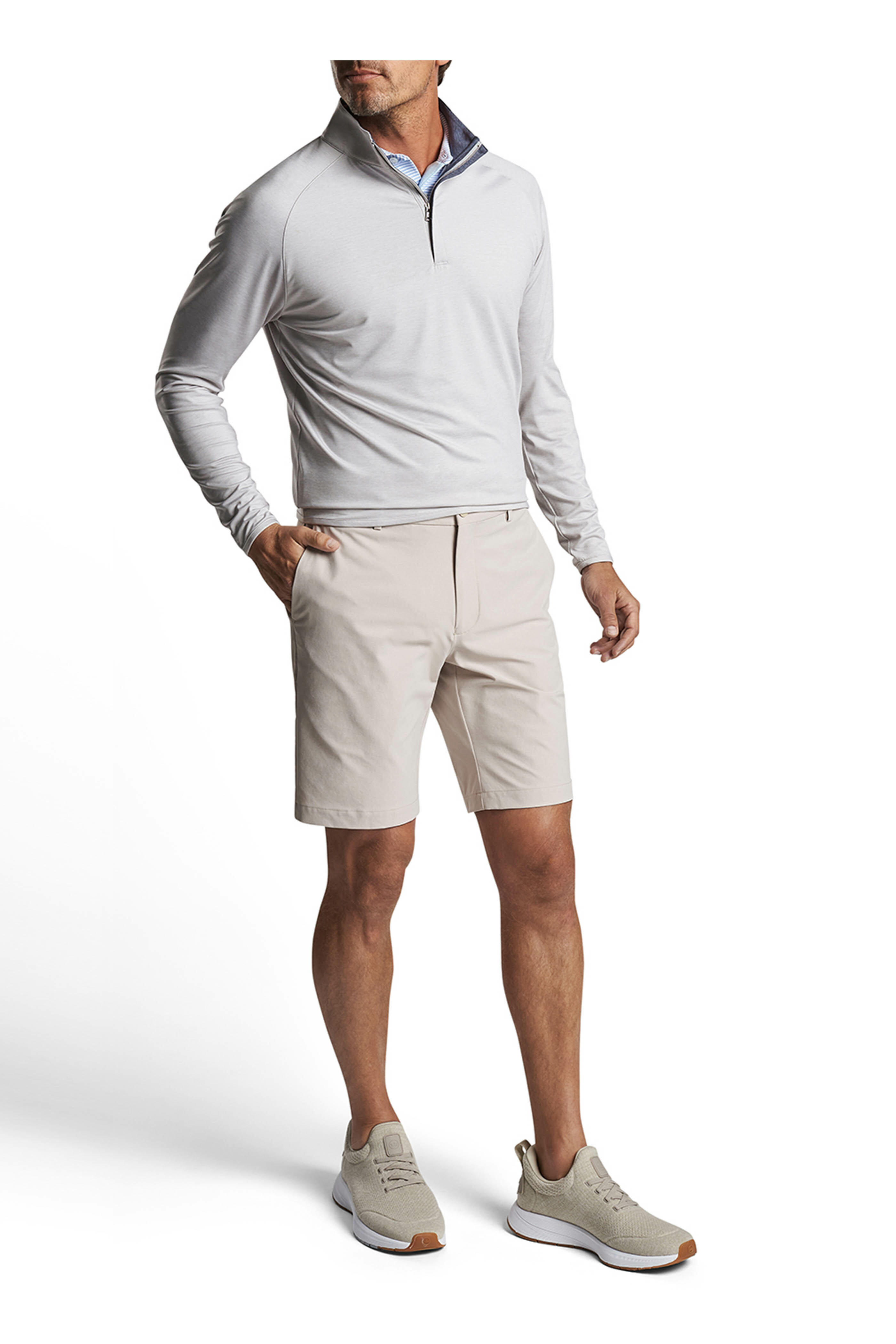 Peter Millar - Stealth Light Gray Quarter Zip Pullover