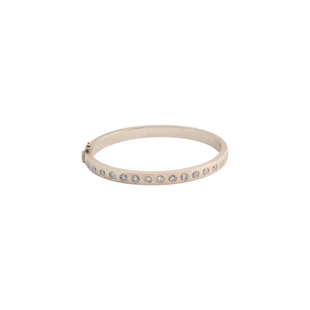 Jenna Blake - 18k White Gold Gypsy Bangle | Mitchell Stores