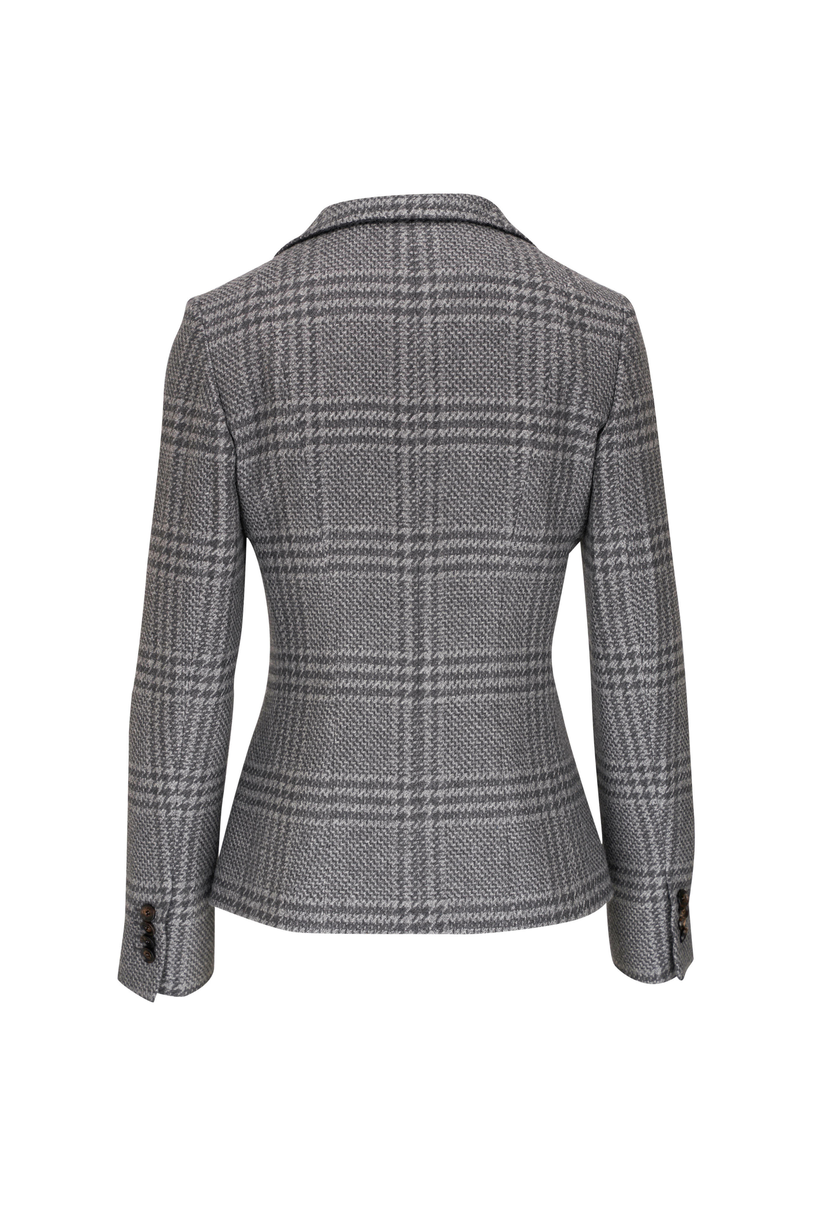 Kiton - Gray Tonal Plaid Jacket | Mitchell Stores