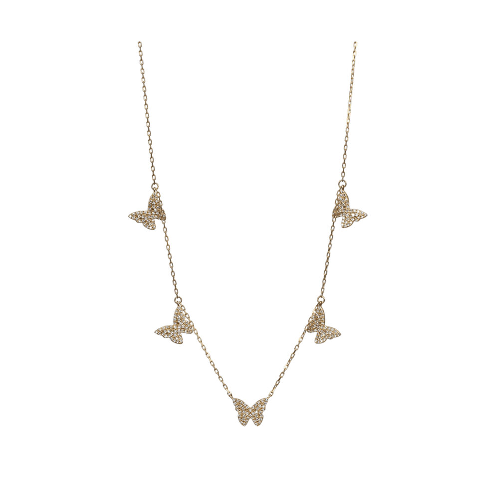 Kai Linz - Diamond Butterfly Charm Necklace | Mitchell Stores