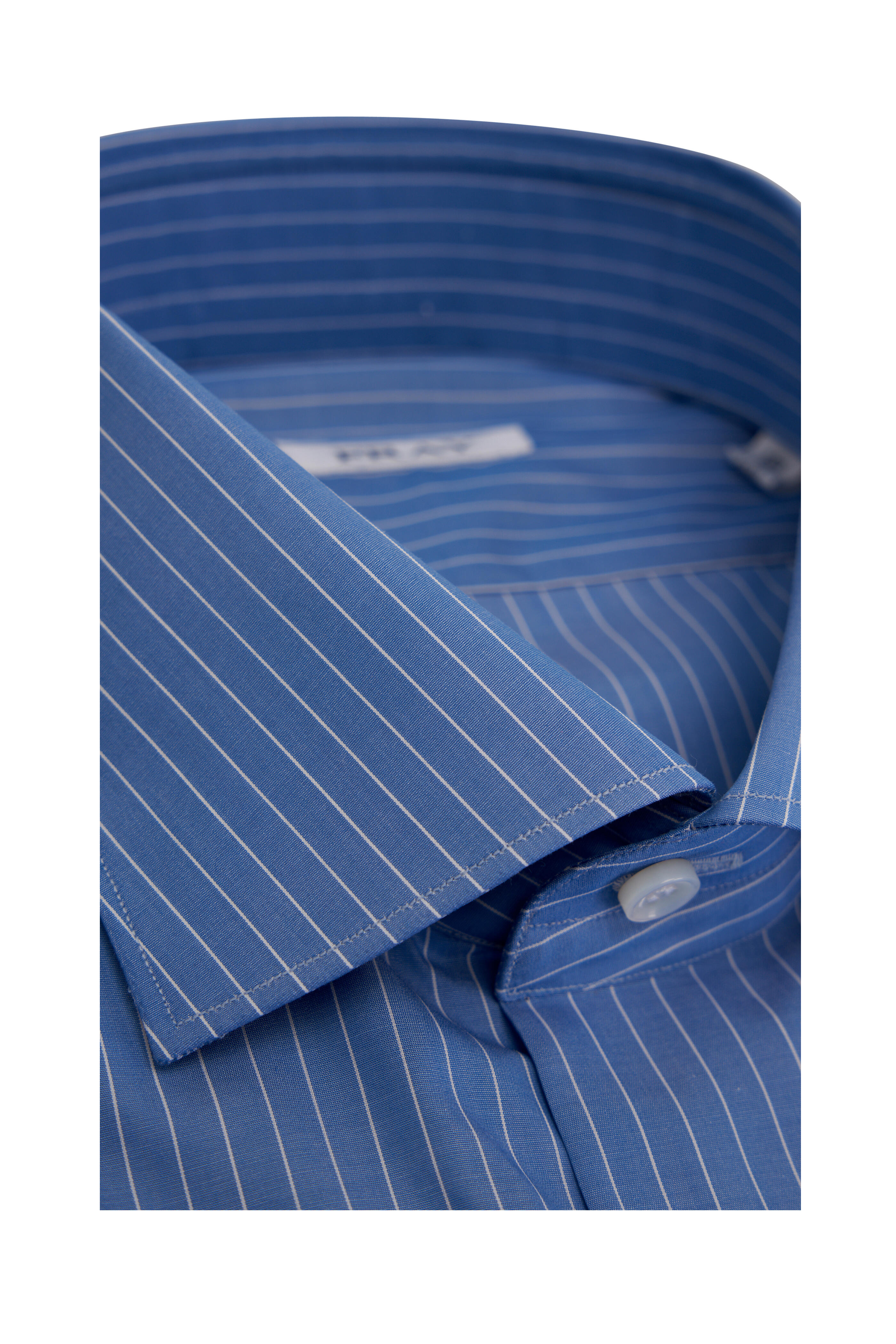 Fray - Blue Pinstripe Cotton Dress Shirt | Mitchell Stores