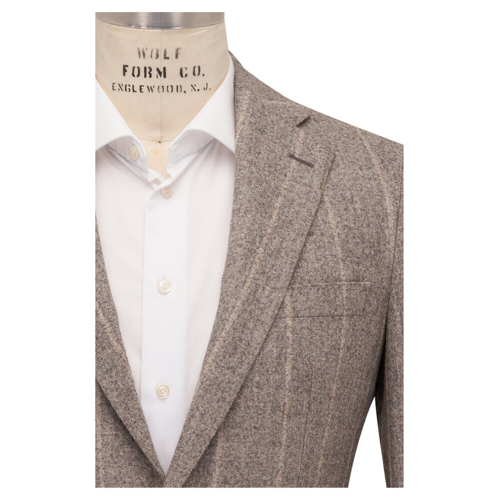 Atelier Munro - Gray & Tan Stripe Suit | Mitchell Stores
