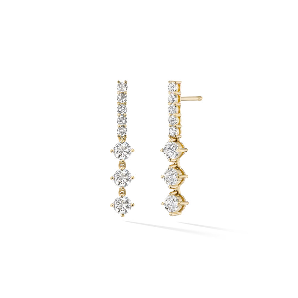 Melissa Kaye - 18k Yellow Gold Medium Diamond Stella Earring
